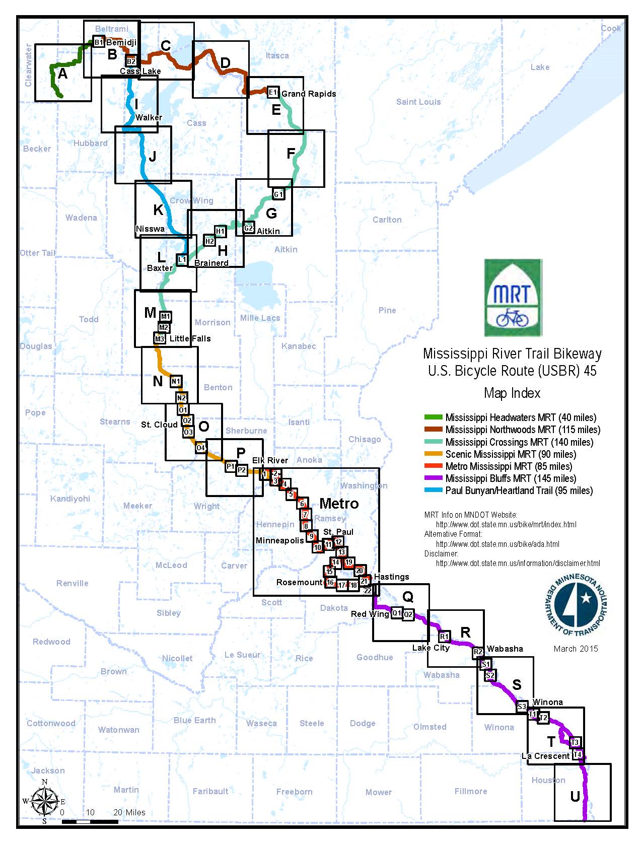 Mississippi River Trail Maps - Bicycling - MnDOT