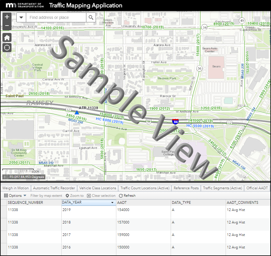 TFA Traffic Mapping Application - TDA - MnDOT